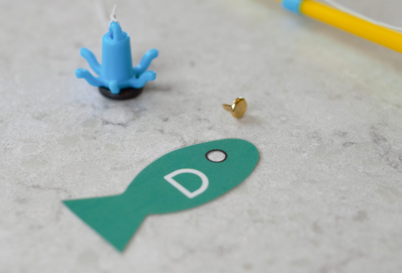 DIY Alphabet Fishing Game for Early Learners with FREE PRINTABLE