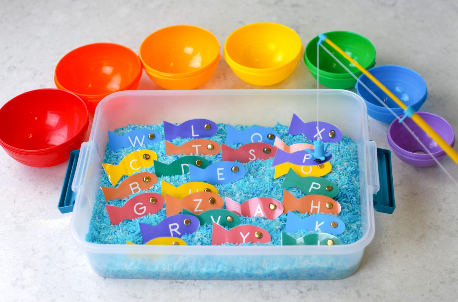 DIY Alphabet Fishing Game for Early Learners with FREE PRINTABLE